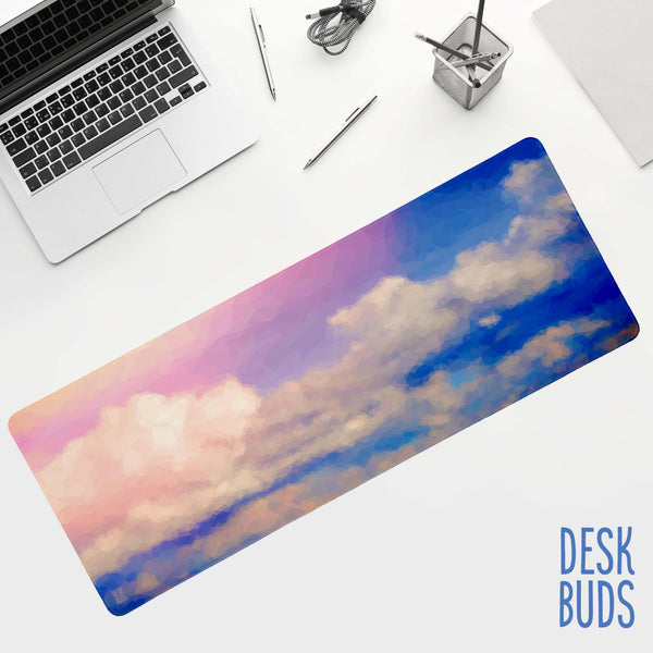 Abstract Clouds large desk mat 80cm x 30cm – DeskBuds