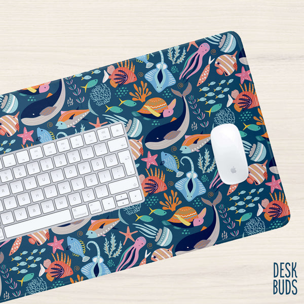 Underwater wonderland large desk mat 80cm x 30cm – DeskBuds