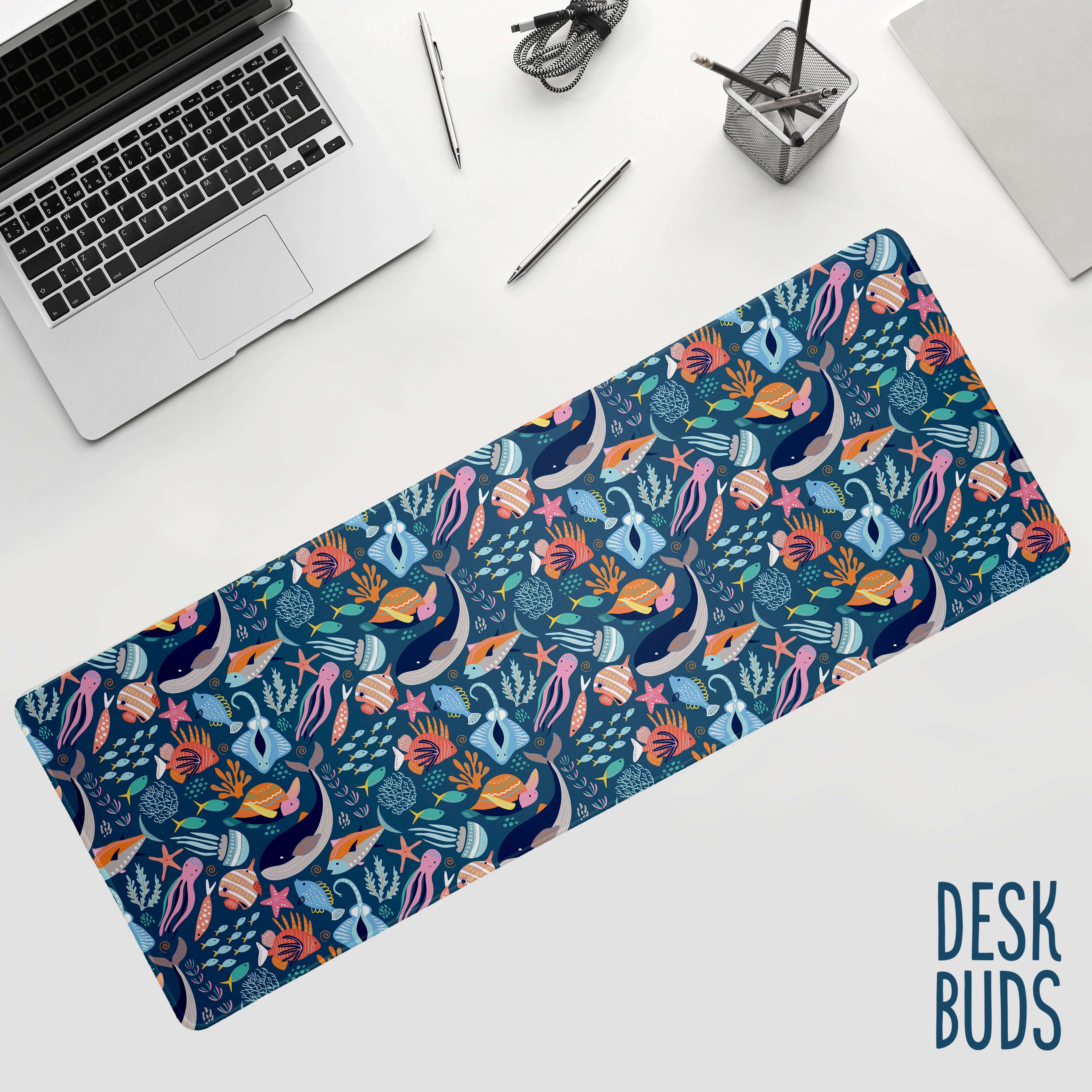 Underwater wonderland large desk mat 80cm x 30cm – DeskBuds